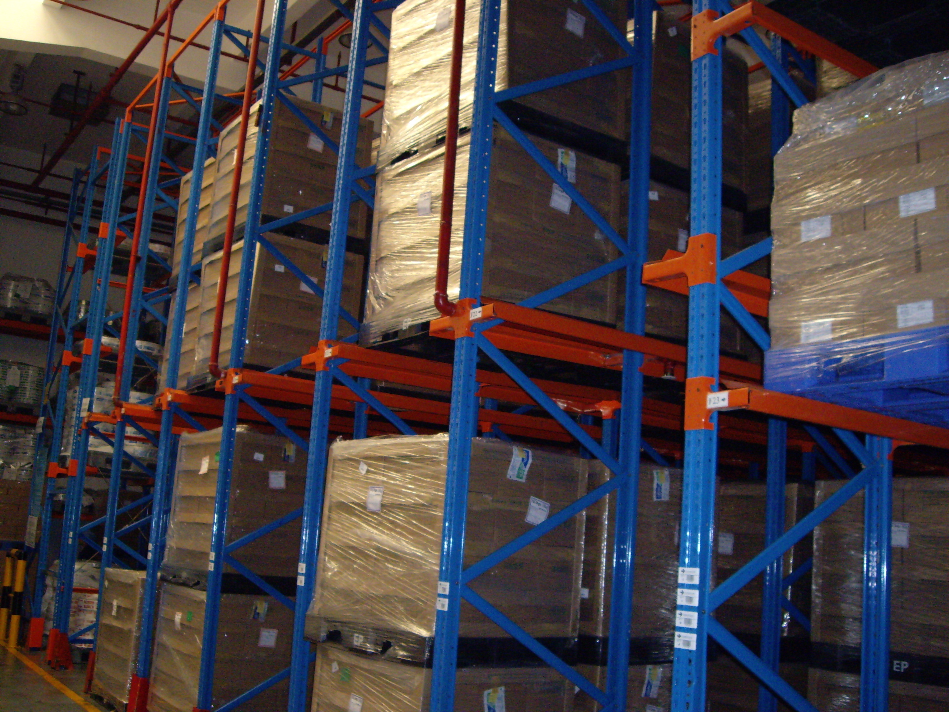 Antriebs-in/durch industrielle Palettenregale, Kühlraum-Lager-Paletten-Fach